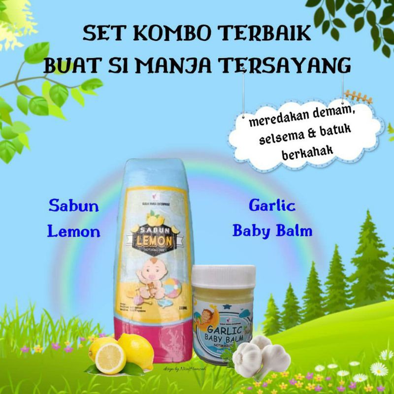 SET COMBO BABY MANDIAN LEMON & GARLIC BALM BABY ( SUSUK MANJA ) LEGAKAN ...