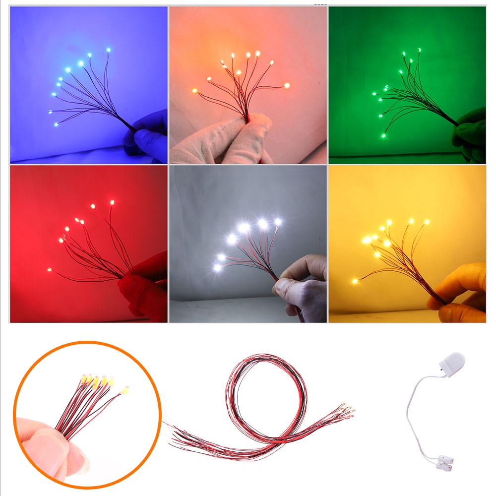 10pcs 1206 SMD Led Lamp Plus 1pc Free 3V CR2032 Button Cell Battery Box ...