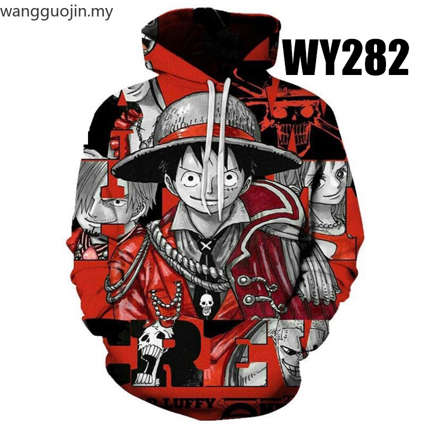 One Piece Hoodie 3D Printed Casual Hooded Sweater Luffy Jacket Japanese ...