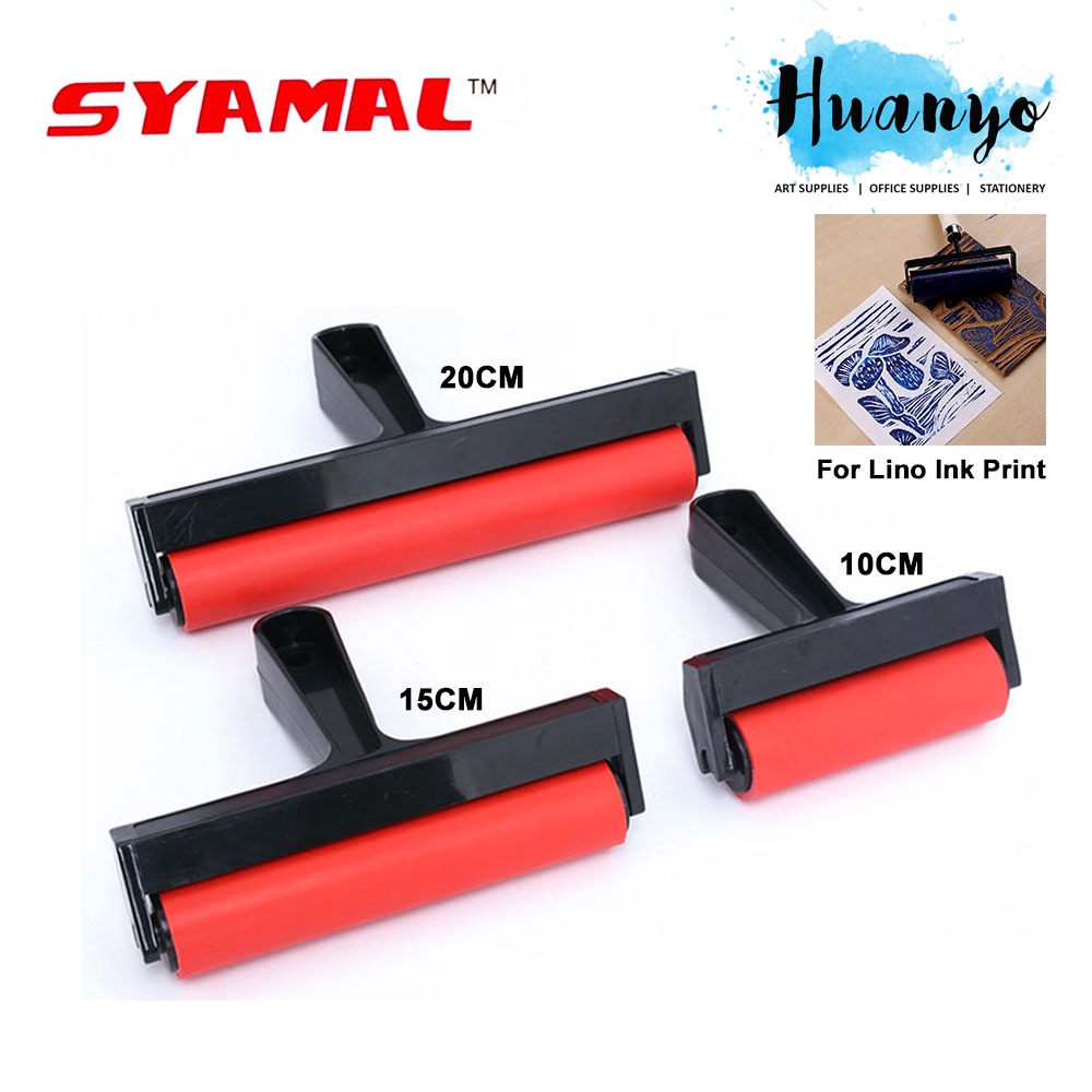 Syamal Rubber Art Ink Roller Stamping Tool for Crafts Lino Printmaking ...