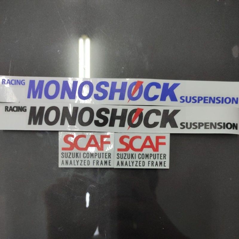 Suzuki Motor Original Design Sticker Blue Monoshock Red SCAF Stickers ...
