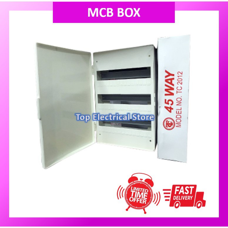 45 WAY PVC DB BOX / MCB BOX SURFACE TYPE THREE ROWS (TC) | Shopee Malaysia