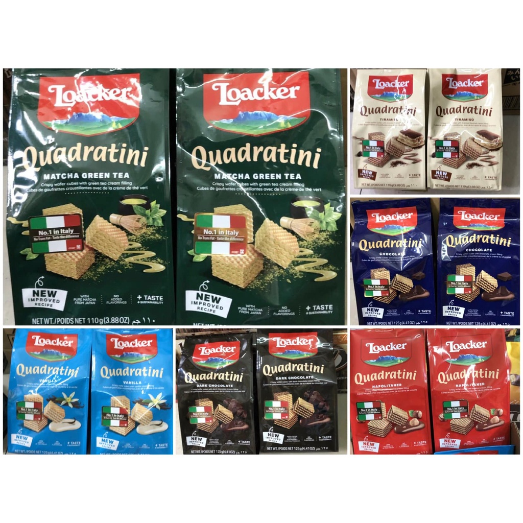 [BEAUTIFUL Date 12/2025]Loacker Quadratini Italian Sponge Cake 110 ...