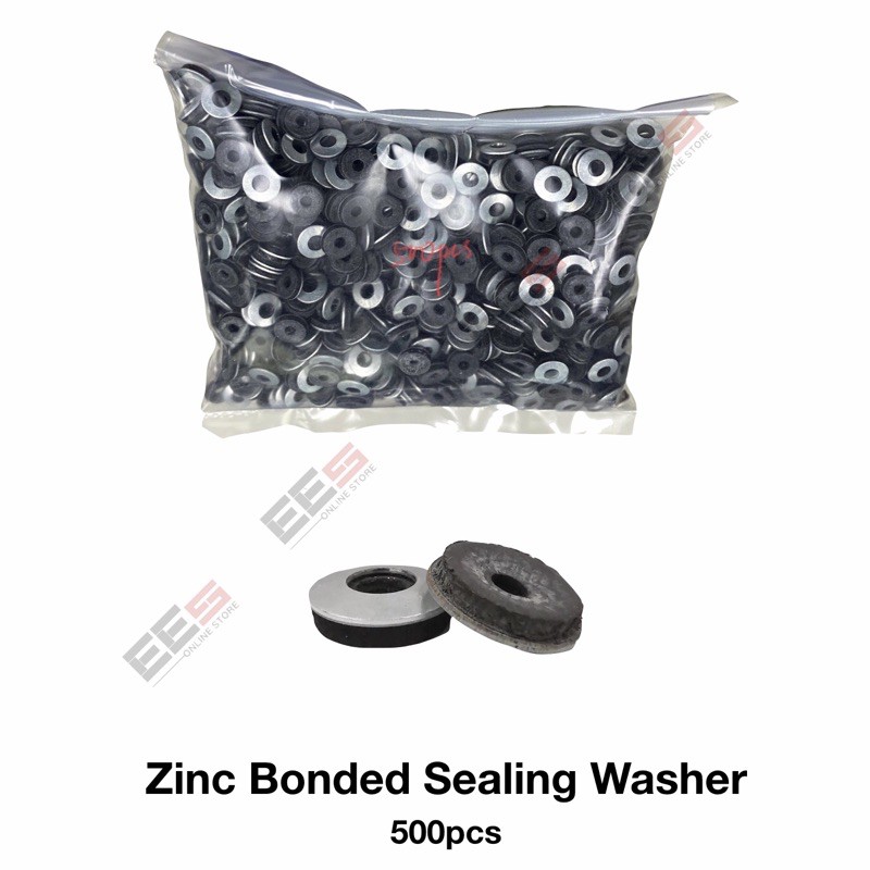 🔥Ready Stock🔥Zinc Bonded Sealing Washers EPDM Rubber Waterproof/ #08 ...