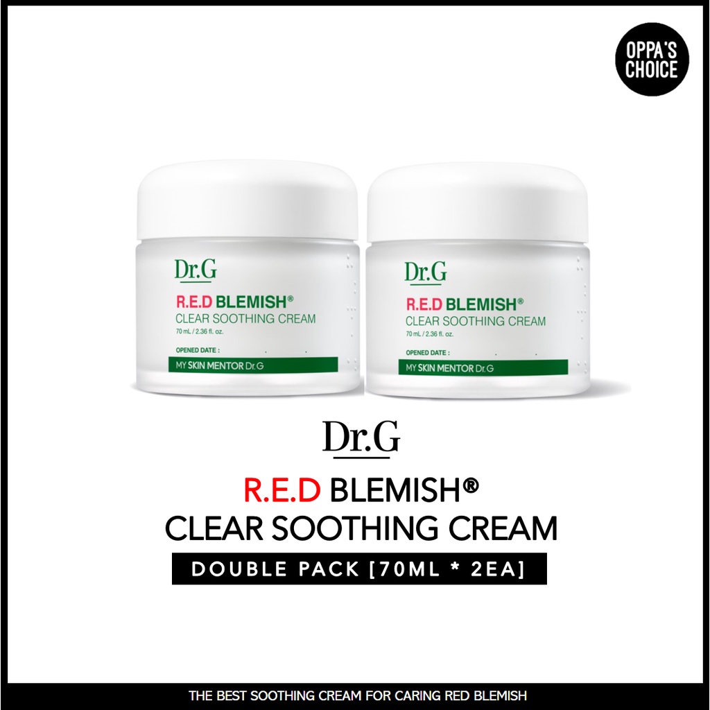 🇰🇷 [Ready to ship] Dr.G Red Blemish Clear Soothing Cream 70ml 1+1 ...