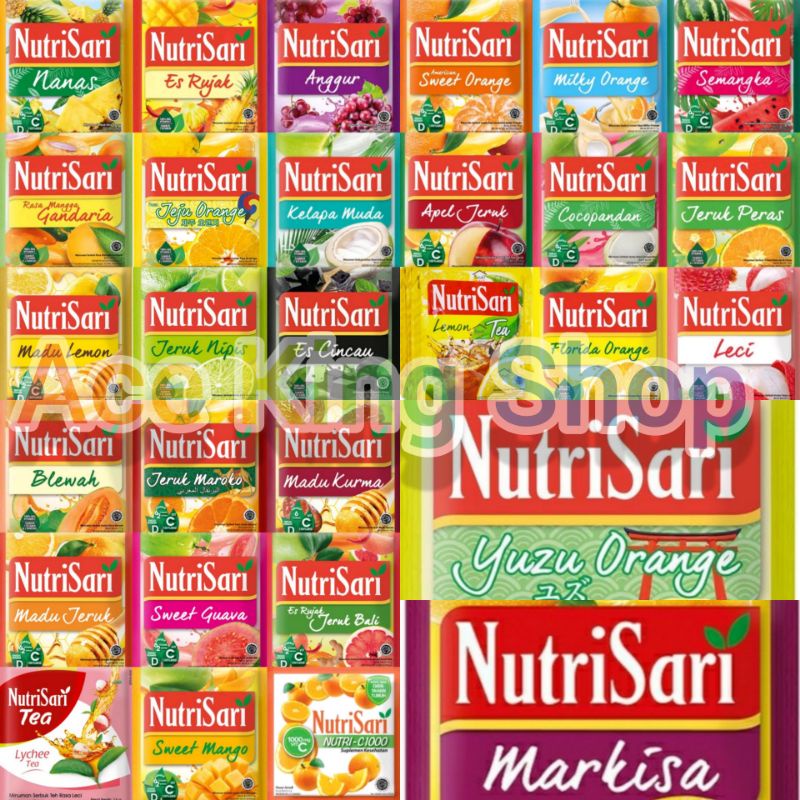 Nutrisari Various Flavors 1 Renceng Contents 10 Sachets | Shopee Malaysia