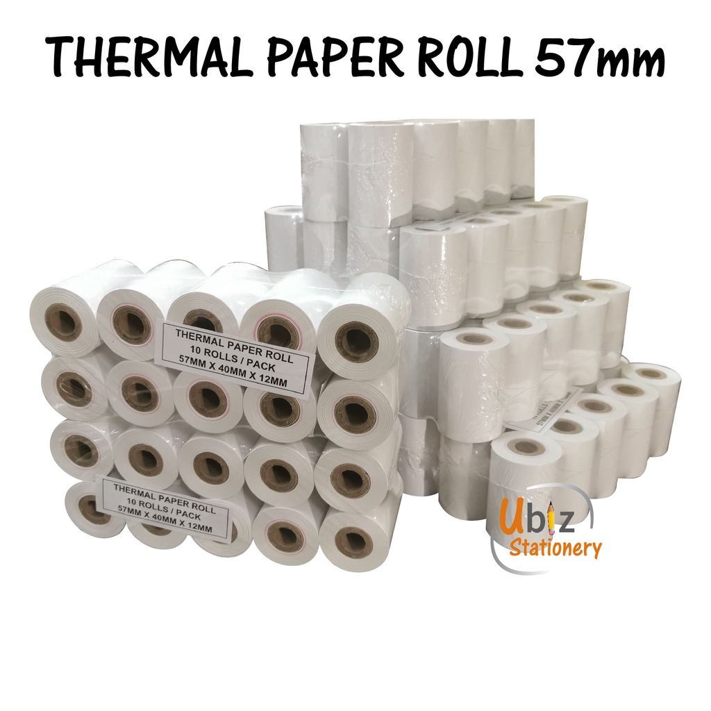 Thermal Receipt Paper Roll Kertas Resit Mesin Printer 57mm | Shopee ...