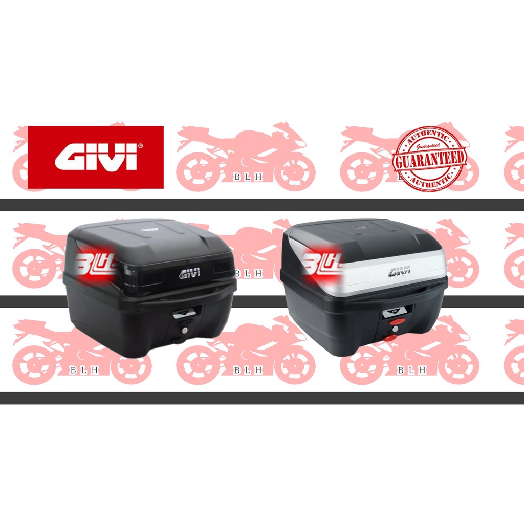 KOTAK / BOX GIVI B32 B32N B32NB SILVER BLACK MONOLOCK TOP CASE 32 LITER | Shopee Malaysia
