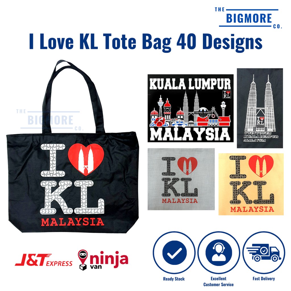 💙Ready Stock💙 40 Designs I Love KL Tote Bags We Are Malaysians City ...