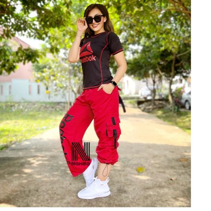 HITAM MERAH Black Rbx Top Mix Gymnastics Suit & Red Rbx Cargo ...