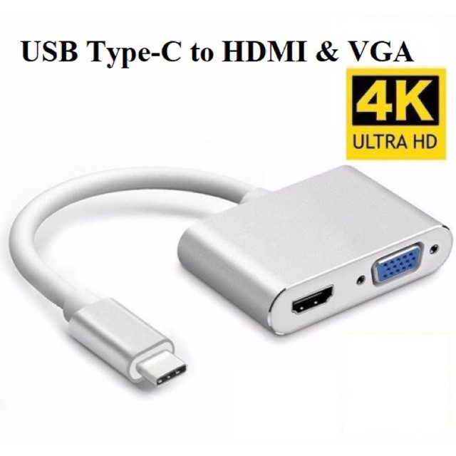 USB Type-C to HDMI & VGA Cable | Shopee Malaysia