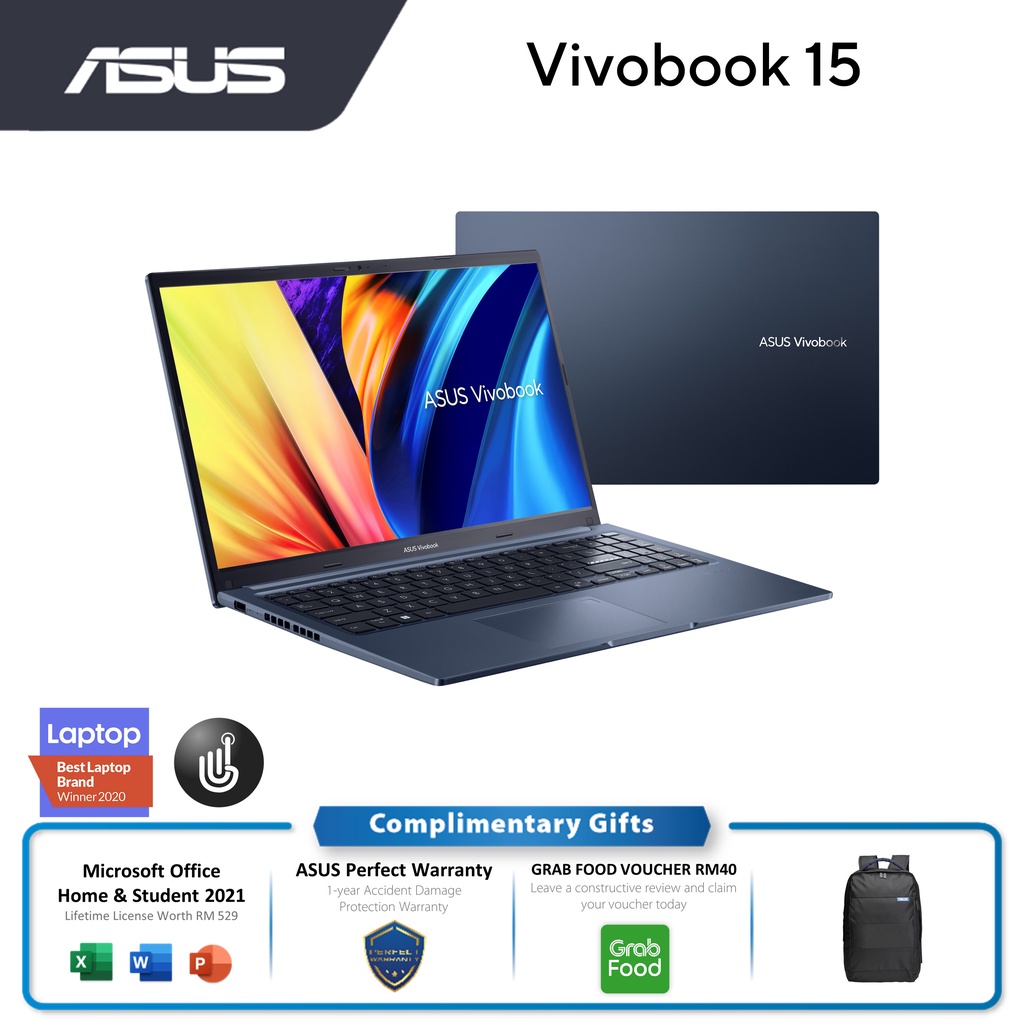 ASUS Vivobook 15 (A1502) 15.6" Thin & Light laptop (i3-1220P/4G RAM ...