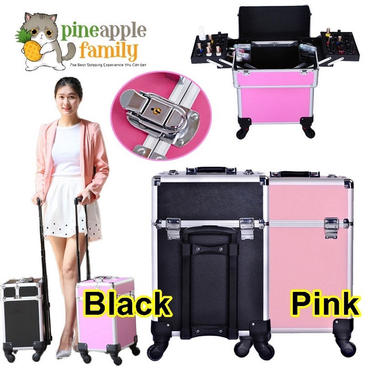 Professional Makeup Artist Tool Box 4-Wheels Trolley | Shopee Malaysia