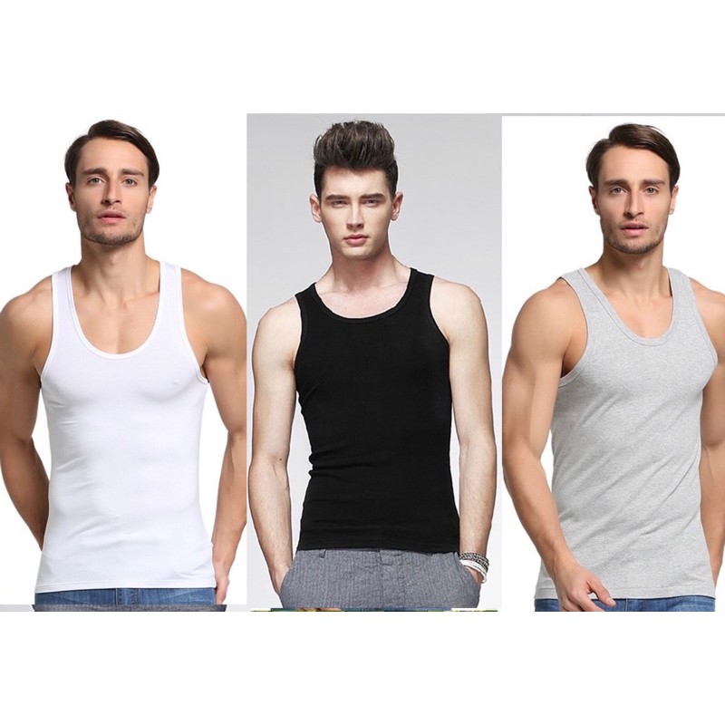 🔥 Men Singlets Cotton Tank Tops Underwear Mens Undershirt Shirts Male ...