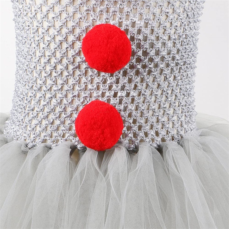 Halloween Costume For Kids Gray Girls Tutu Dress Kids Cosplay Scary ...