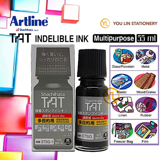 Shachihata TAT STSG-1 55ml Ink - Black | Shopee Malaysia