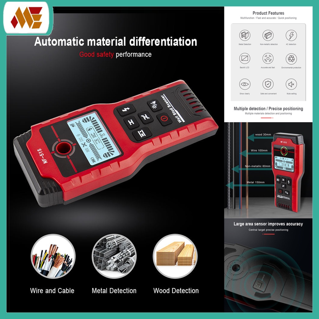 NOYAFA NF-515 Wall Scanner Finder Digital Multi-Scanner Metal + Wood ...