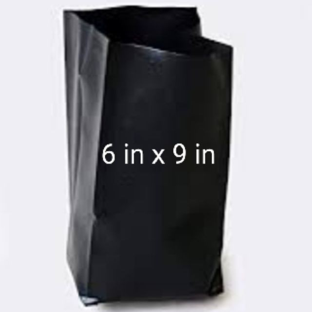 6x9" Black UV Polybag Fertigasi Polibag Nursery Plantation Bag Tahan ...