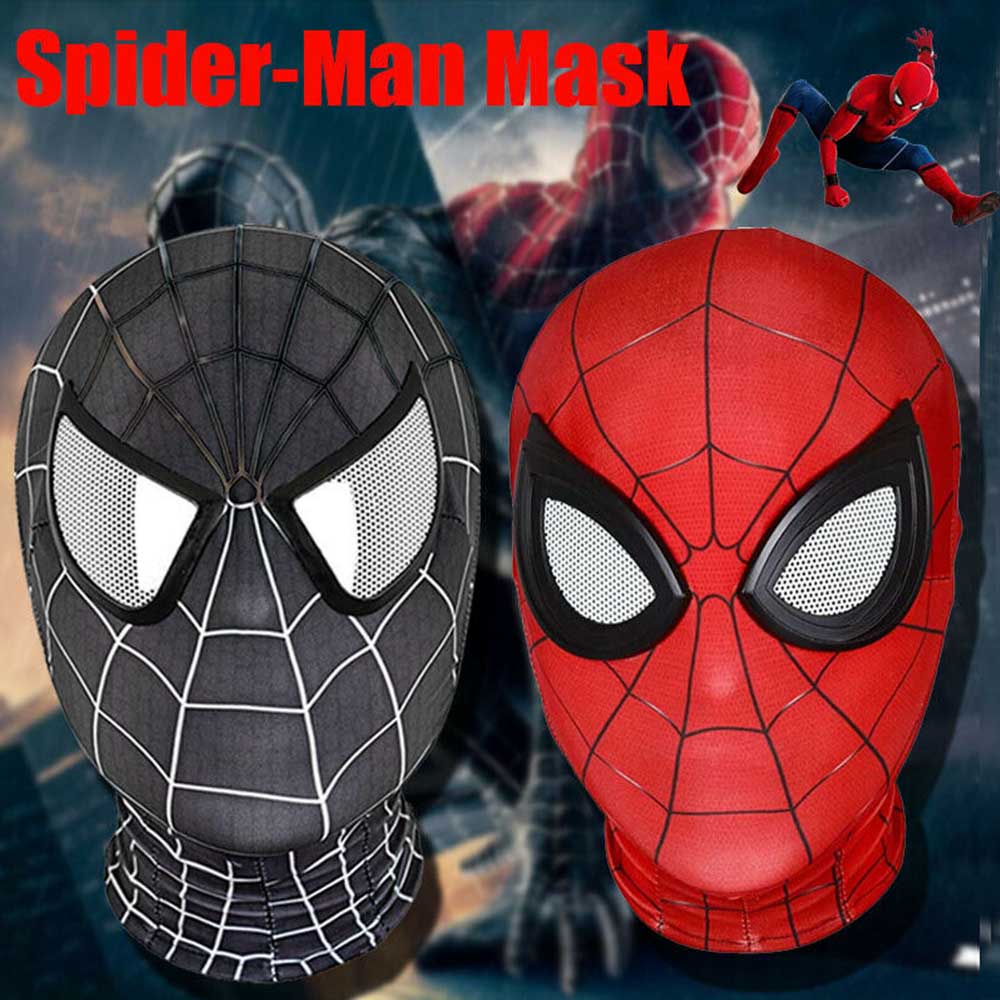 Spider-man Face Mask Halloween Cosplay Costume Props Masks Avengers ...