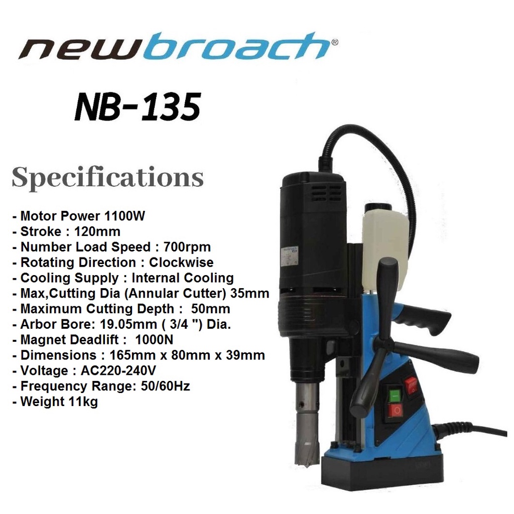 Newbroach NB-135 Portable Magnetic Drill | Shopee Malaysia