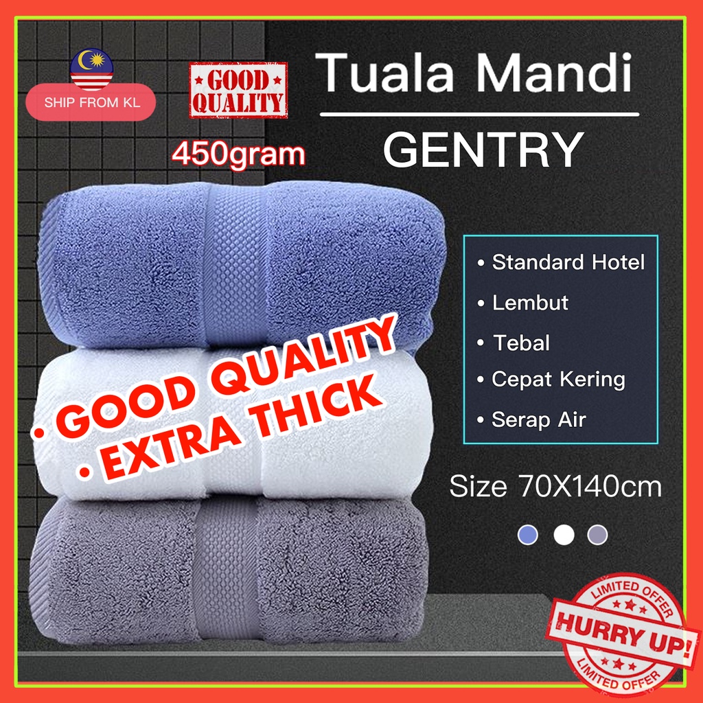Tuala Mandi Bath Towel 100% Cotton Serap Air Luxury Hotel Quality ...