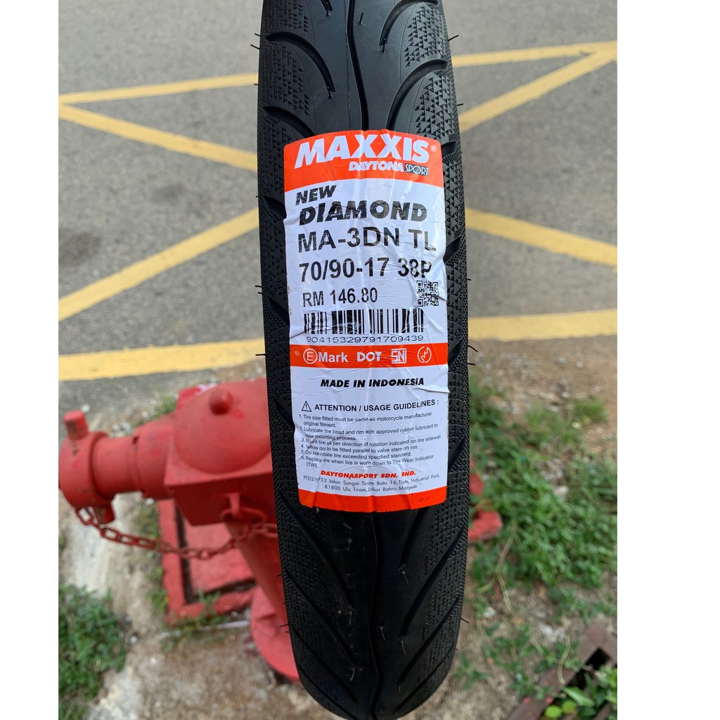 MAXXIS DIAMOND 3D MAXXIS MA3D TUBELESS 70/90-17(100% ORIGINAL) | Shopee ...