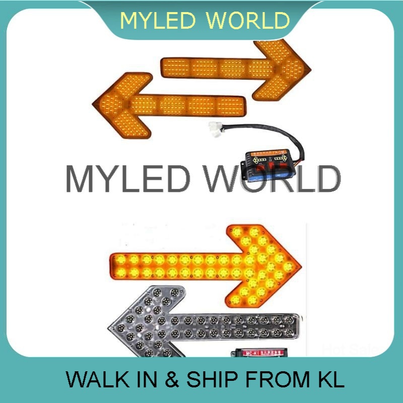 LED Warning Construction Traffic Direction Arrow Sign Flashing Light ...
