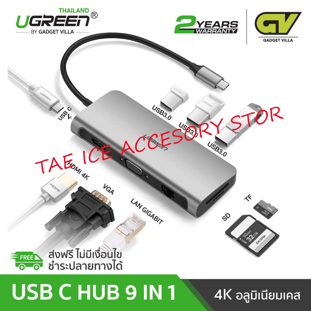 UGREEN 40873 USB Type C Multi port Hub 9 in 1 Damaged Replacement New ...