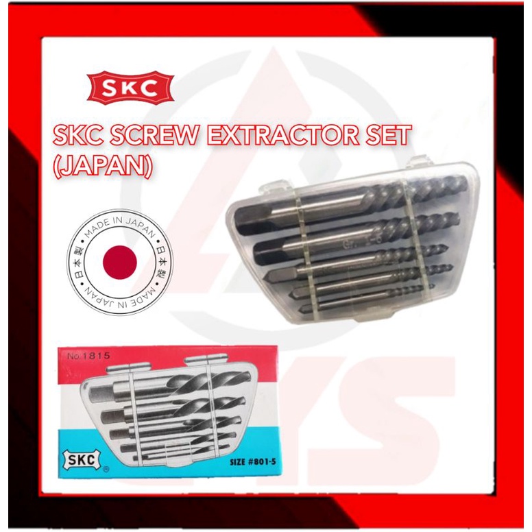 [100% JAPAN] SKC SCREW EXTRACTOR SET (M4.8 - M19) (MADE IN JAPAN ...