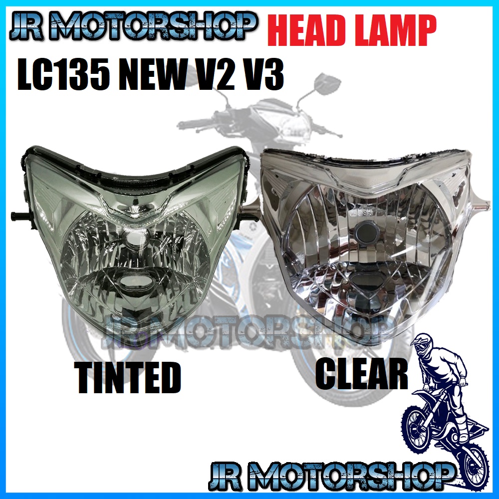 HEAD LAMP STD YAMAHA LC135 NEW V2 V3 (CLEAR/TINTED) | Shopee Malaysia