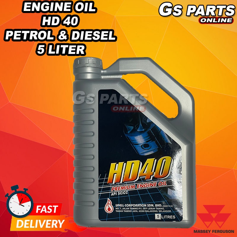 🚜ENGINE OIL HD 40 PETROL & DIESEL 5 LITER | GS PARTS | Shopee Malaysia