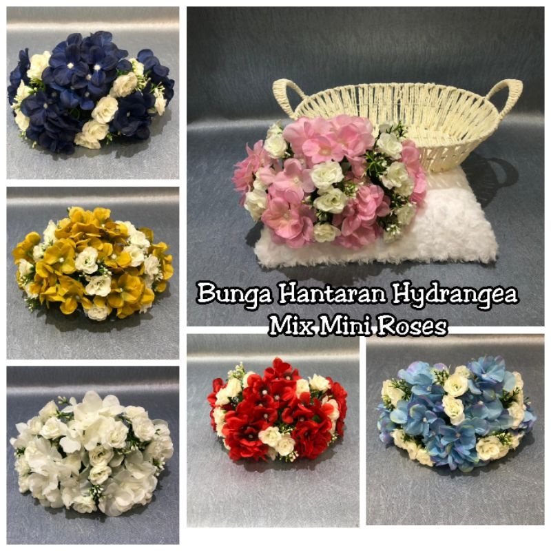 💐Ready Stock💐Bunga Hantaran Siap Gubah / Bunga Bakul (Bunga Hydrangea ...