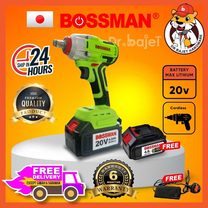 🔥Free Shipping🔥 BOSSMAN 20VBIW-919 1/2'' Cordless Brushless Impact ...