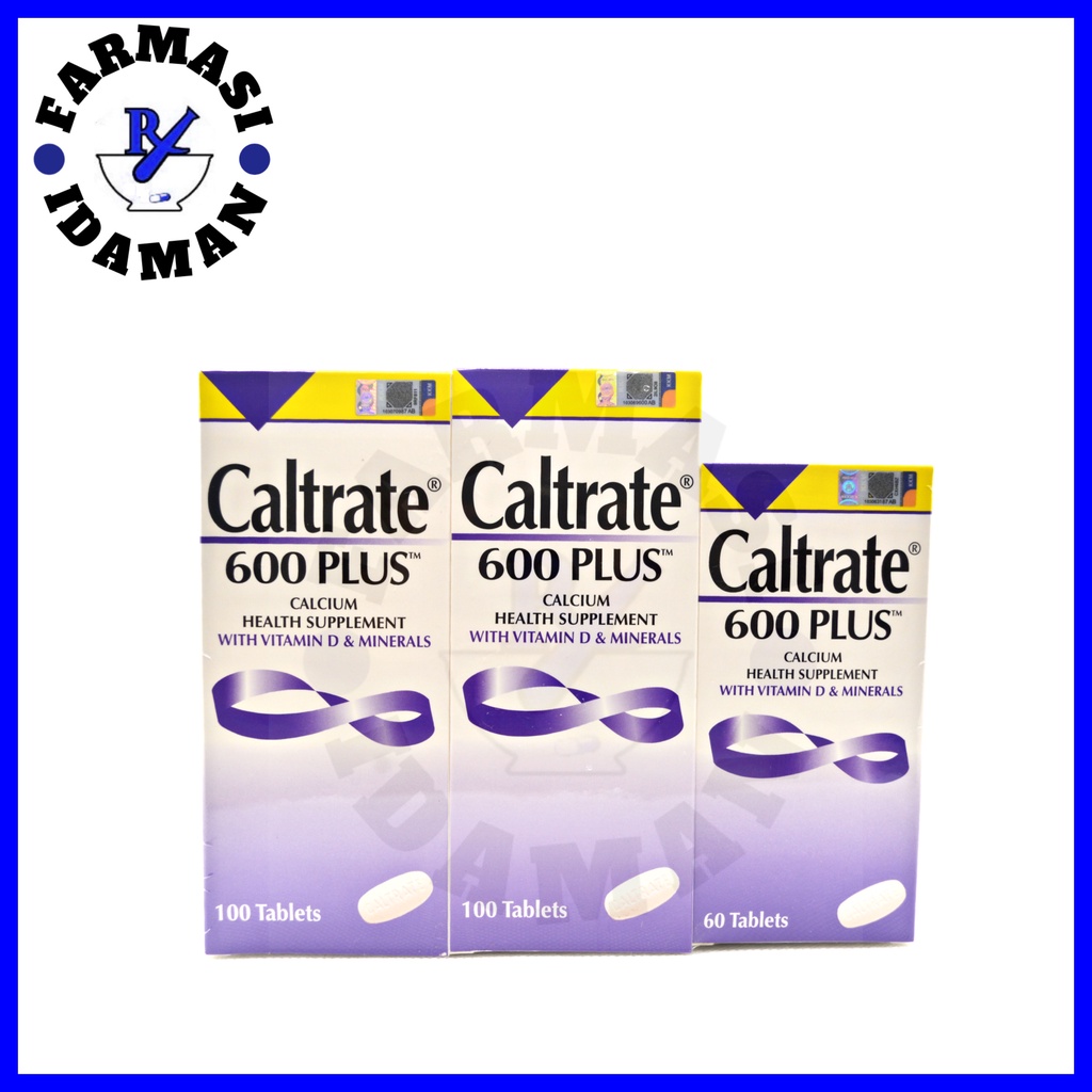 Caltrate 600 Plus Calcium Dietary Supplement For Bone Health With ...