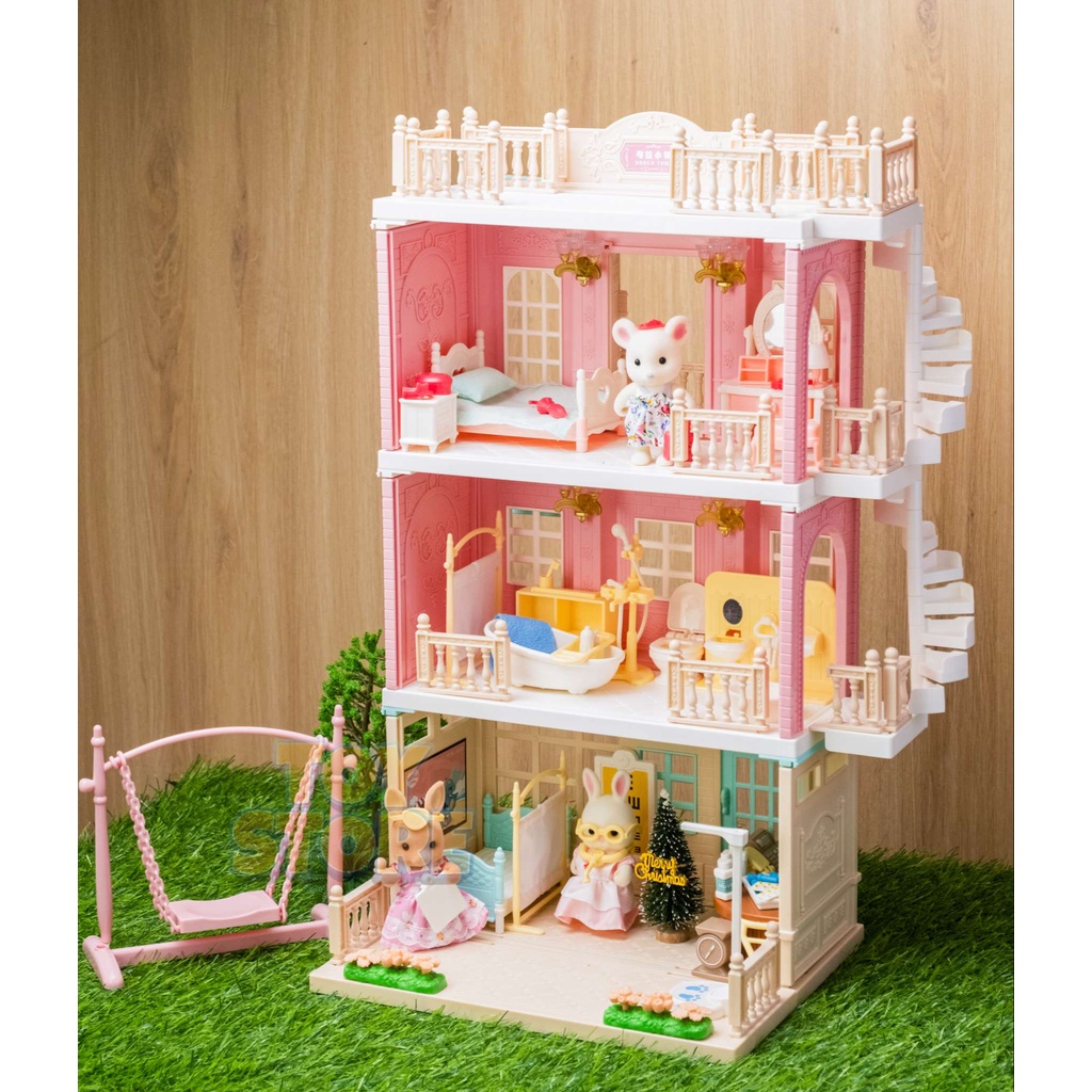 Lovely high-quality plastic rabbit house toy set for children toystore ...