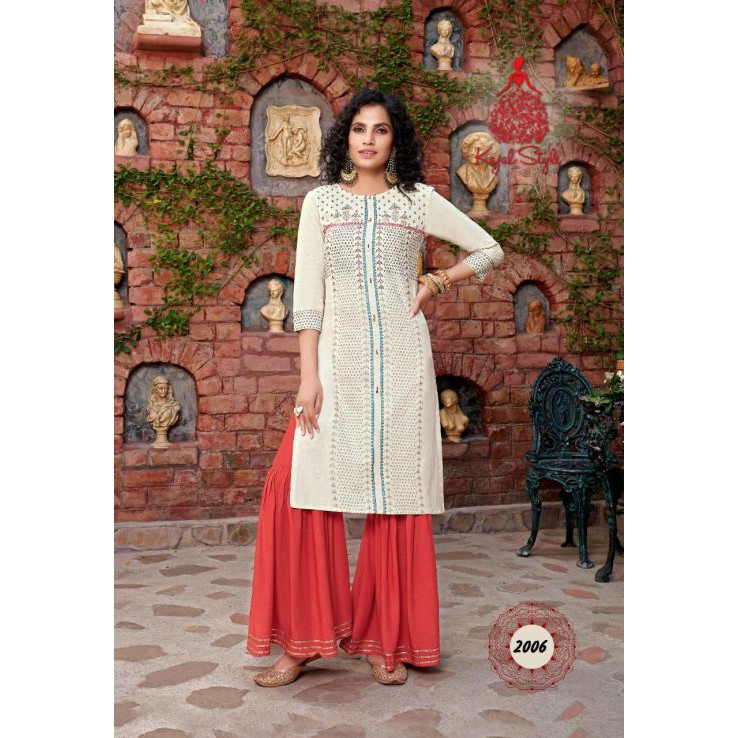Kurti with Palazzo, Pant, Sharara | Shopee Malaysia