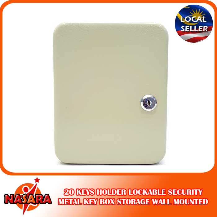 Nasara 20 Keys Holder Lockable Security Metal Key Box Storage Wall ...