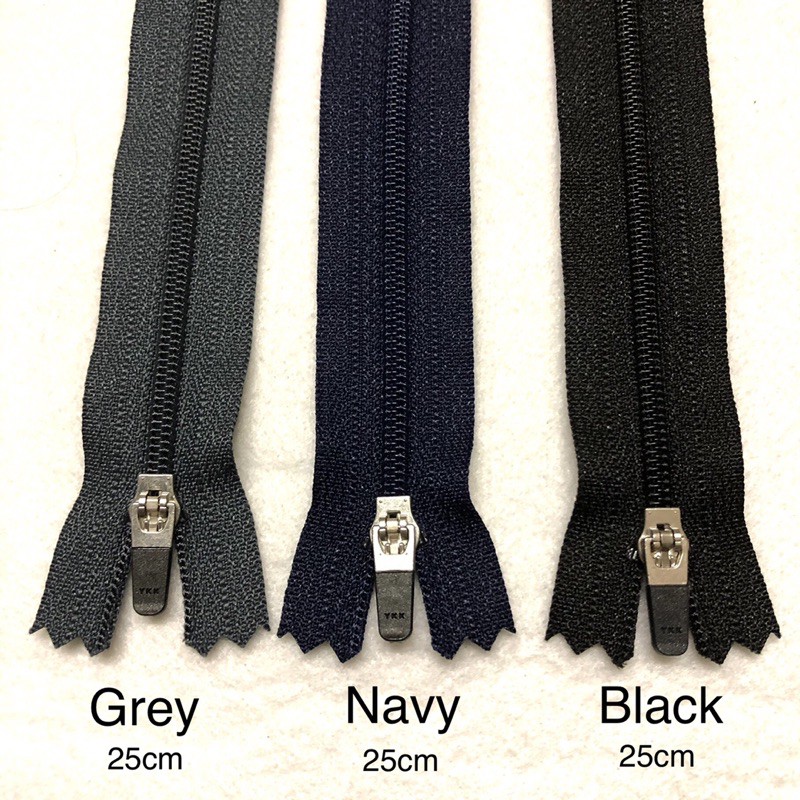 Quality #3 YKK 24cm & 25cm & 35cm nylon close end fashion metal head zipper | Shopee Malaysia