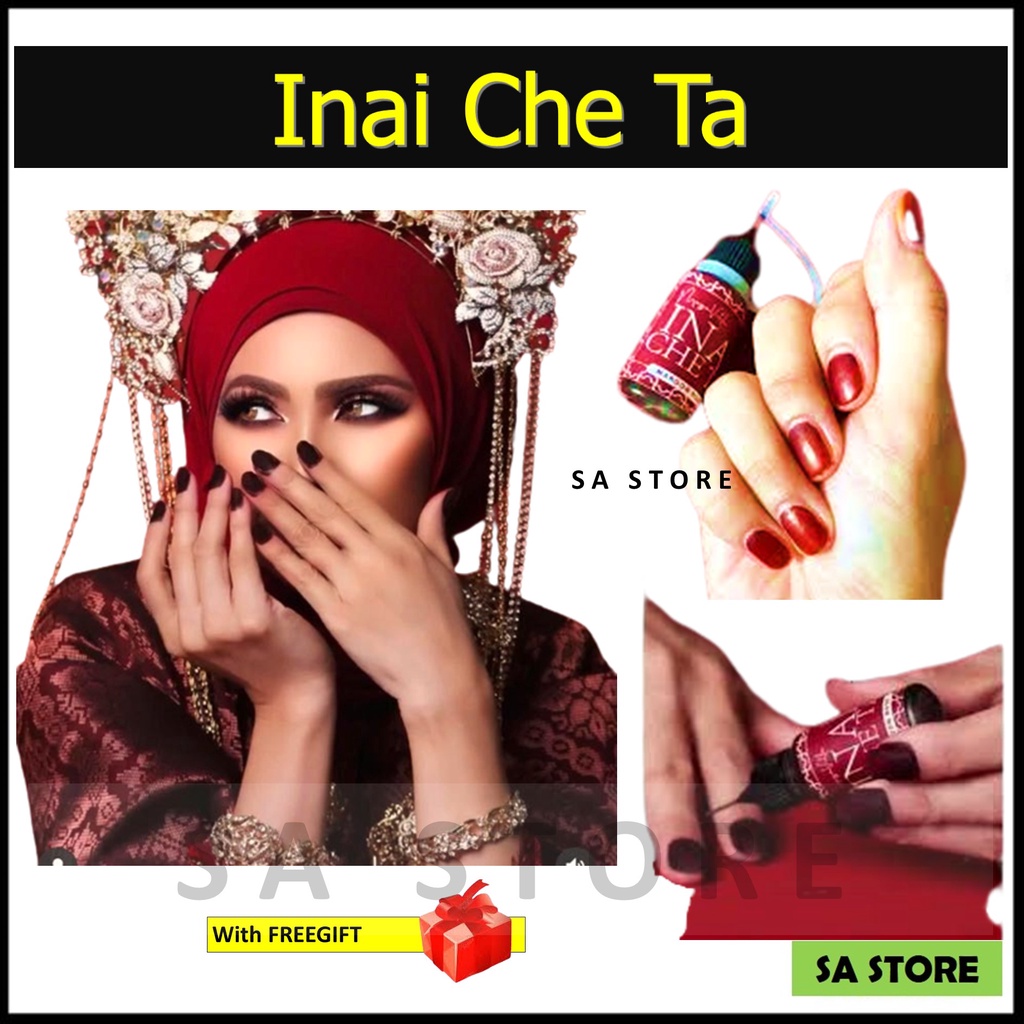 Inai Che Ta inai 🎁 pengantin merah kuku cantik sah solat halal inai ...