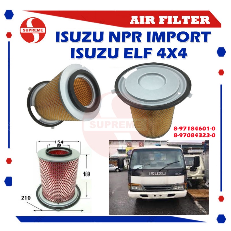S2U Truck Air Filter Isuzu NPR ELF Import Model 4X4 8-97084323-0 8 ...