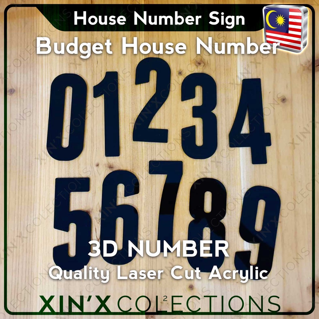 🇲🇾 3D Acrylic Budget Quality House Floor Hotel Class Number Nombor ...