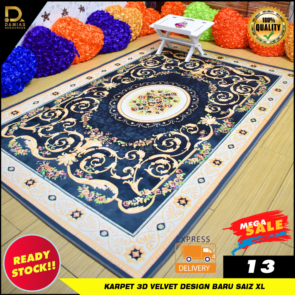 Karpet Size XL 120CM X 180CM Alas Lantai Velvet D Dalisha Collection ...