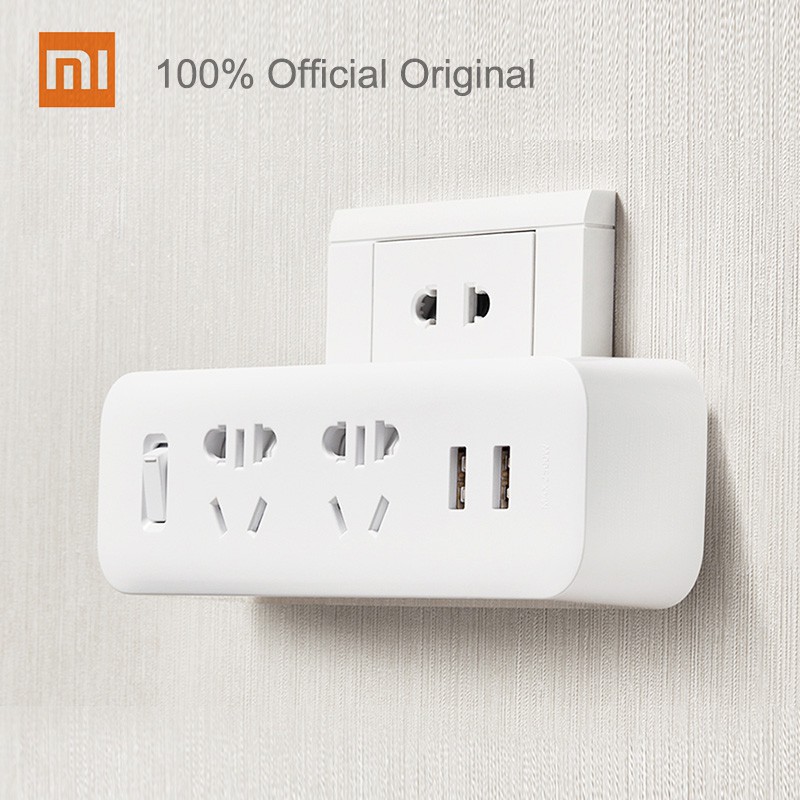 Xiaomi Mijia Electrical Socket Converter 2 USB Charging Portable Wall ...