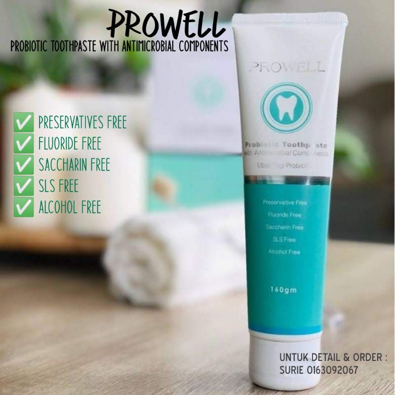 PROWELL - Probiotic Toothpaste without Fluoride, Saccharine & SLS ...