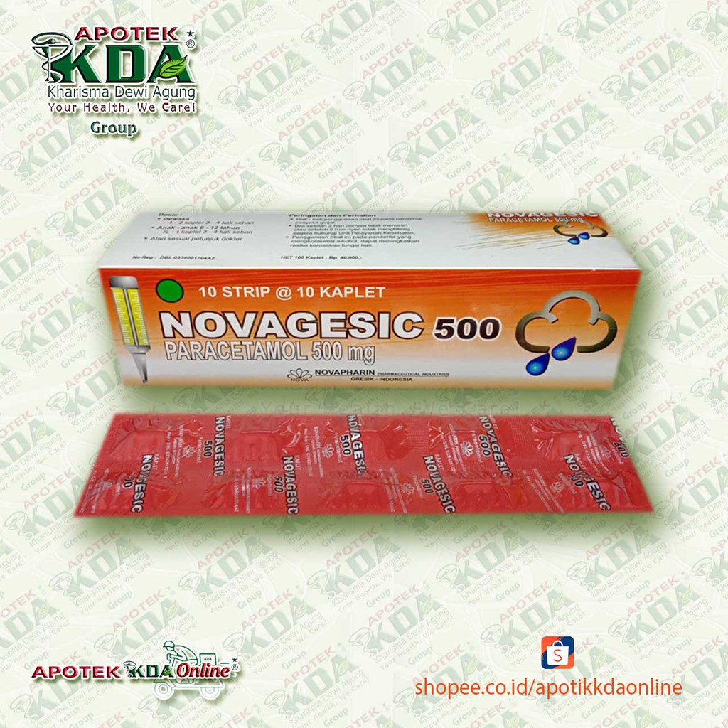 Novagesic 500 CONTAINS 10 CAPLETS | Paracetamol 500 MG CONTAINS 10 ...