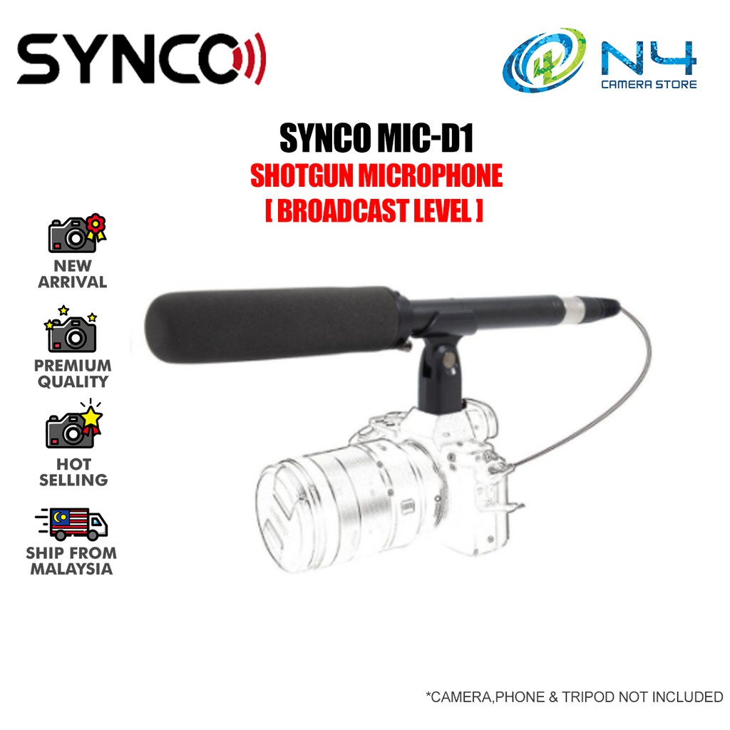SYNCO Mic-D1 Mic D1 Hyper-Cardioid Professional Shotgun Microphone ...