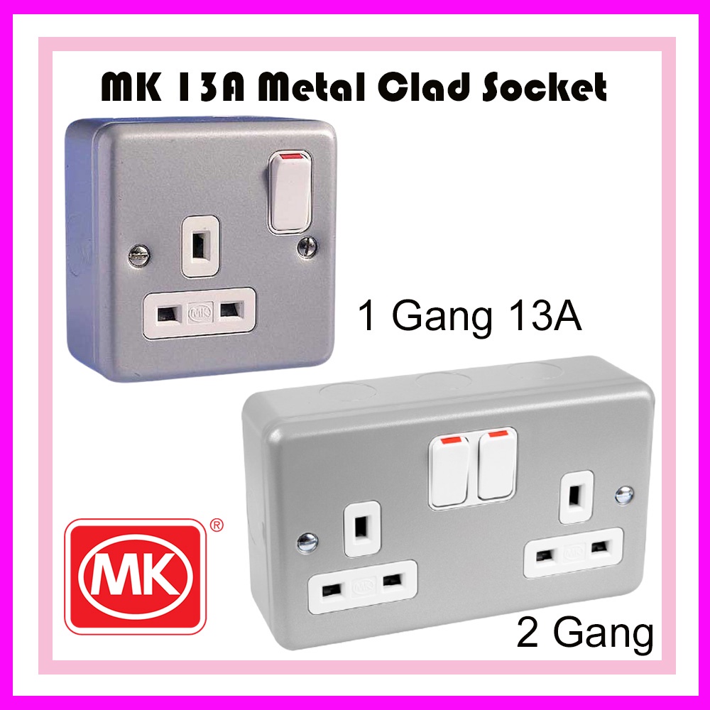 MK 13A SINGLE / DOUBLE METAL CLAD SWITCH SOCKET G2977ALM / G2946ALM ...