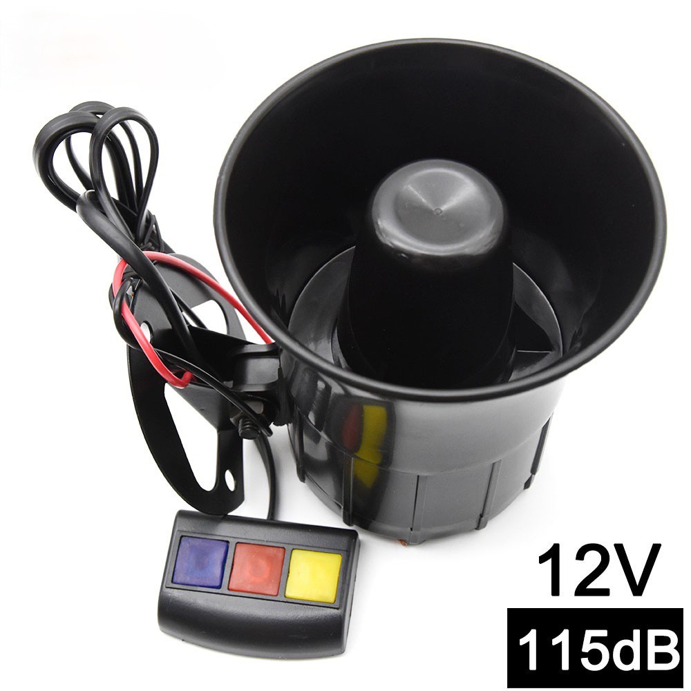 115dB 12V 3 Tone Sound Loud Car Horn Motorcycle Warning Alarm Police ...