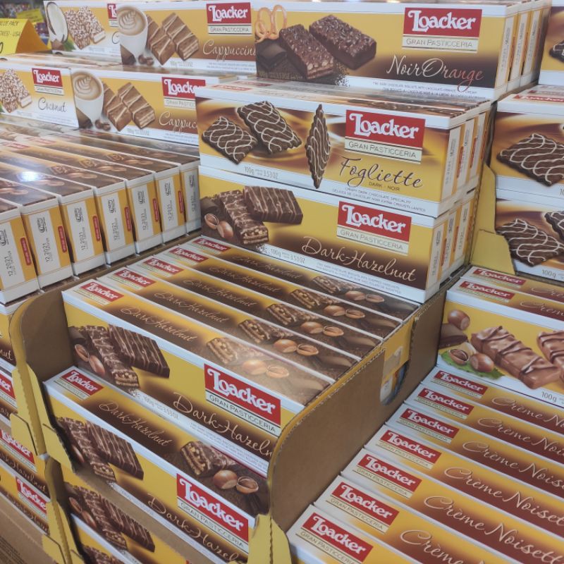 Coklat Loacker Tortina Gran Pasticceria Dark Hazelnut Creme Noisette ...