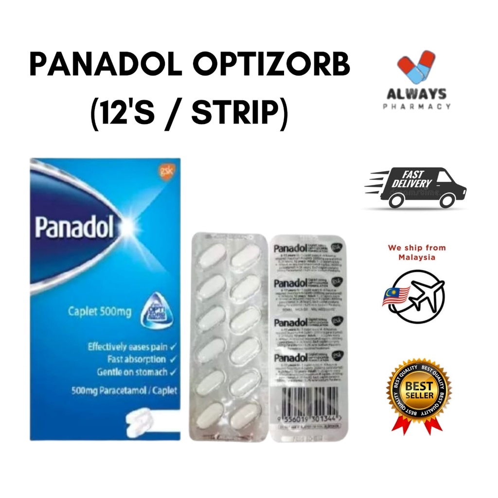PANADOL OPTIZORB CAPLET (10'S/STRIP) DEMAM SAKIT KEPALA SESUAI UNTUK ...